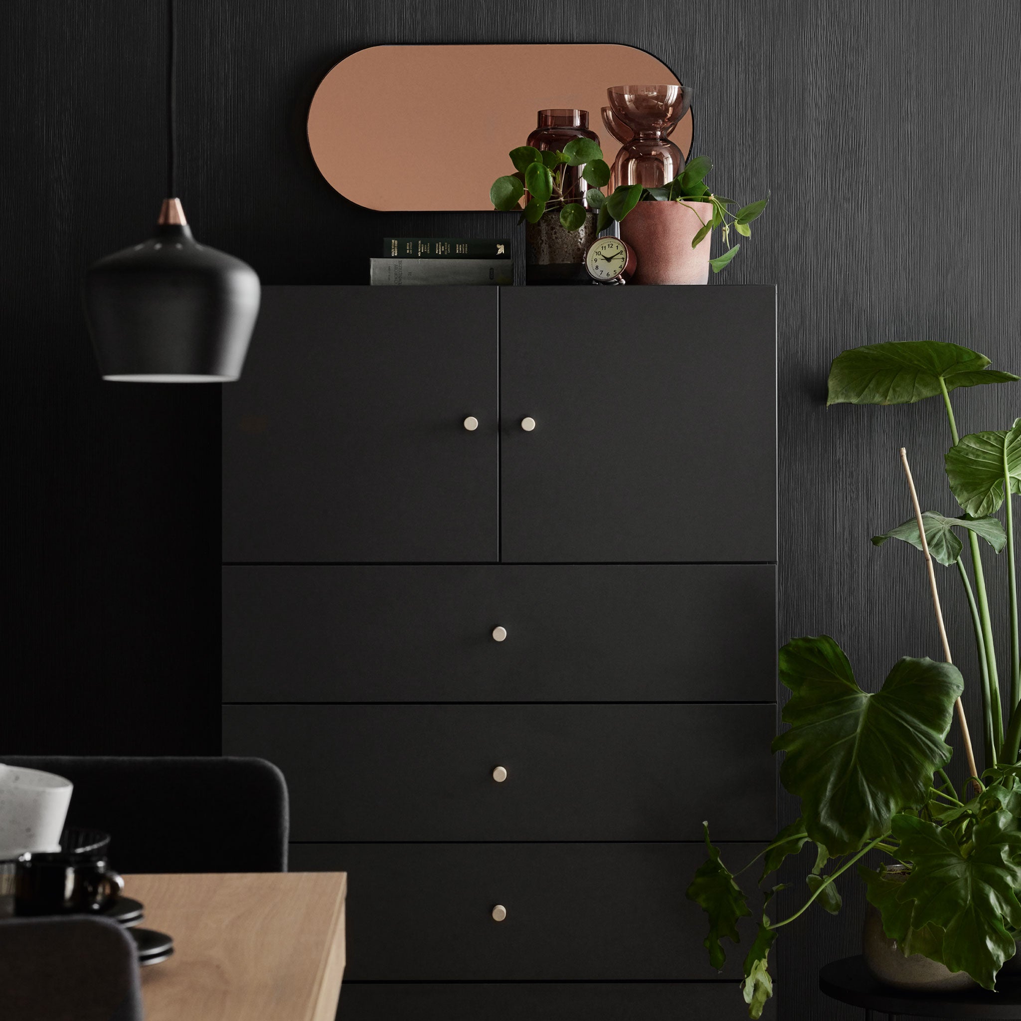 Comoda inalta VOX Creative negru – The Decorators