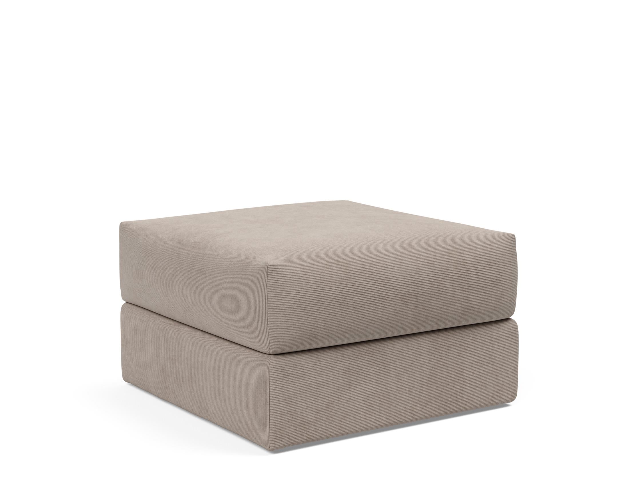 Taburet otoman cu depozitare Cornila Cordufine Beige 75x75cm - The ...