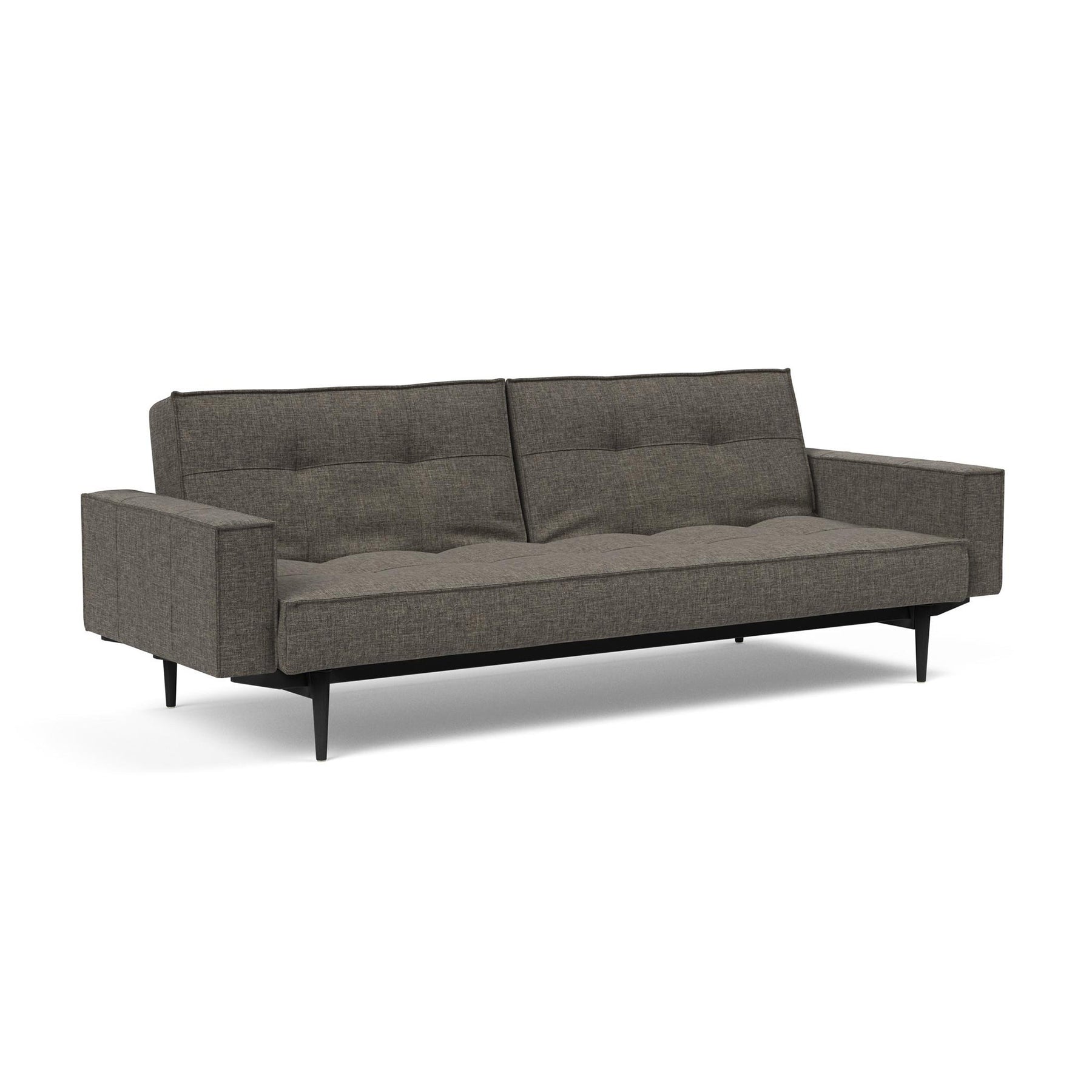 Canapea extensibila cu brate Splitback Styletto Black Wood Flashtex Da ...