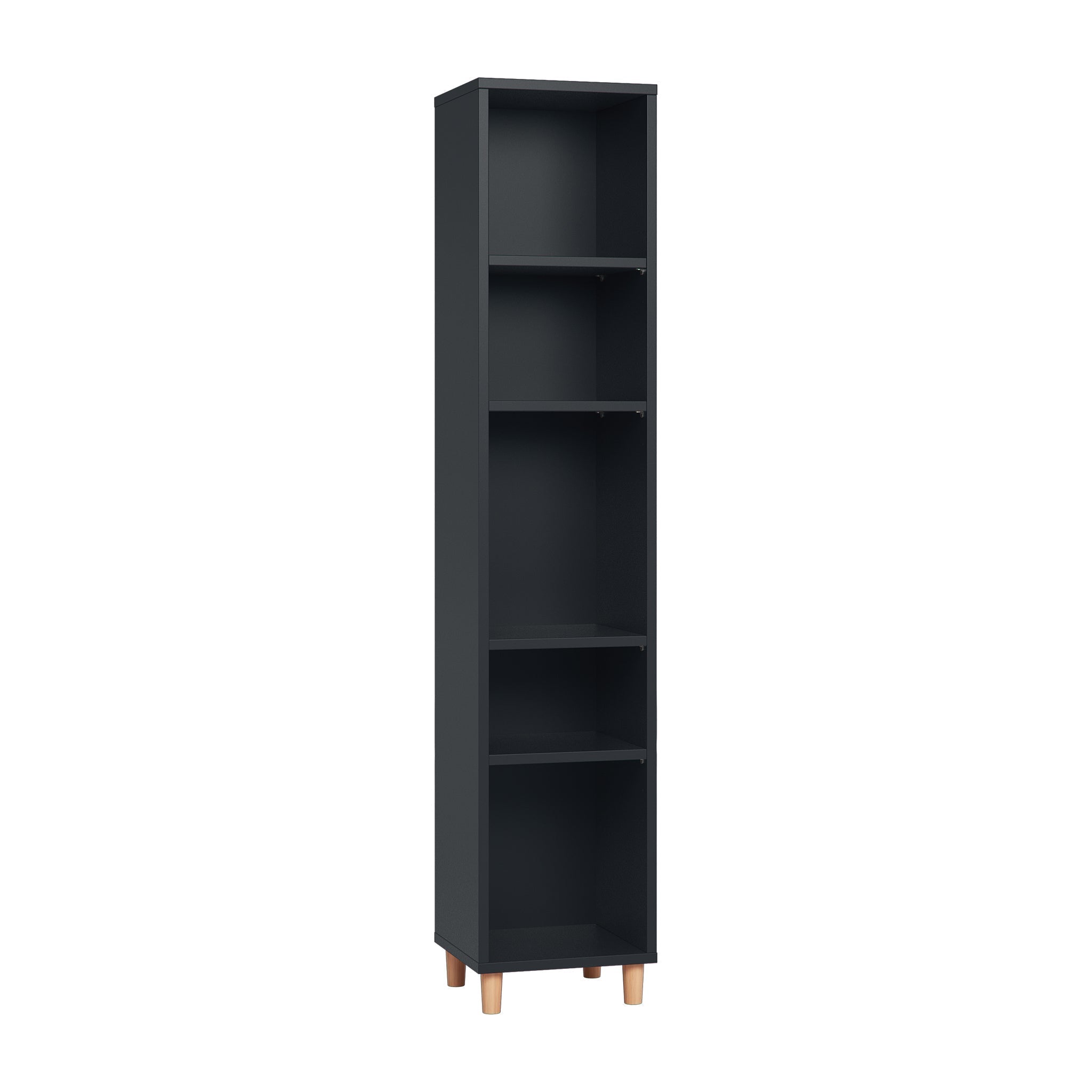 Biblioteca ingusta cu 5 rafturi VOX Simple 39x38x185 cm, negru – The ...